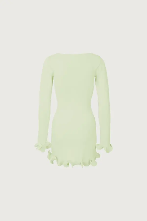 SAME Ruffle Hem Mini Dress
