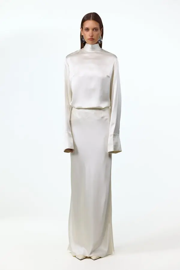 SAME Satin Maxi Skirt