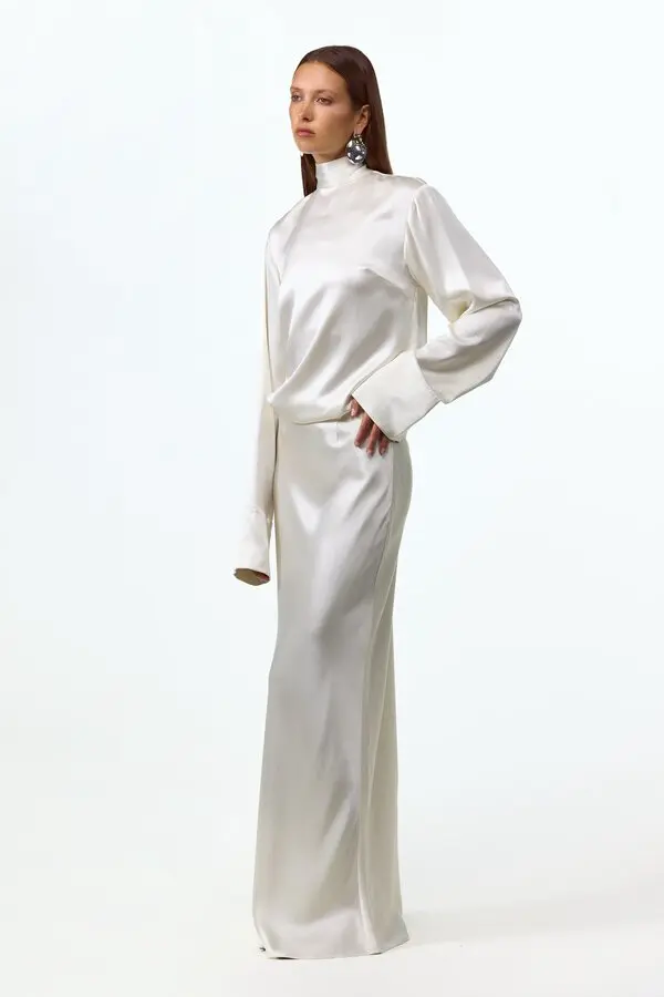 SAME Satin Maxi Skirt