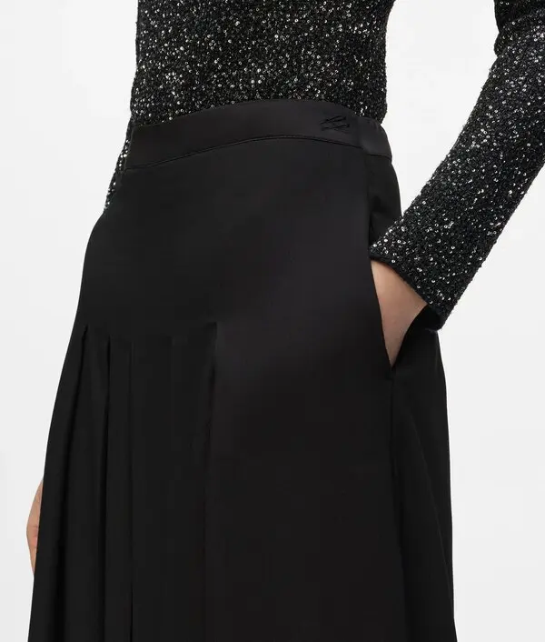 Karl Lagerfeld Pleated Wide-leg Pants