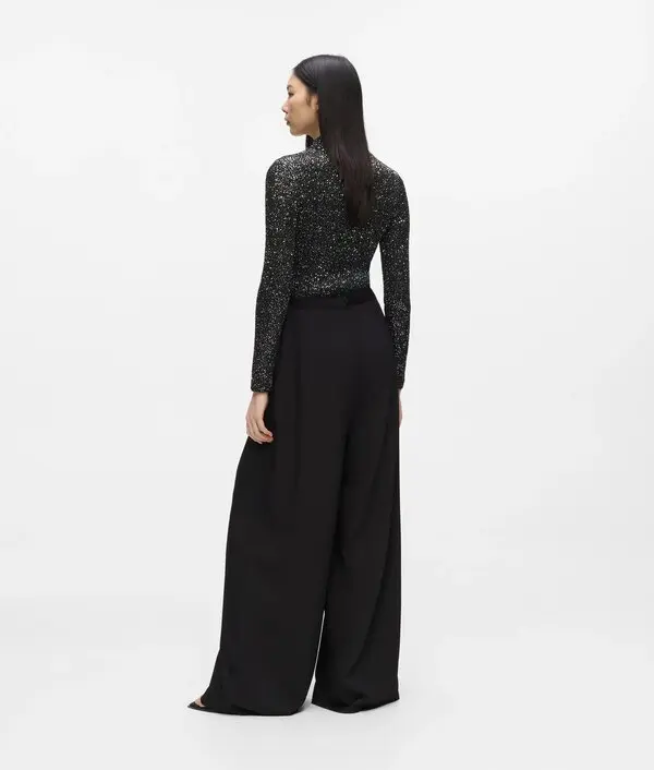 Karl Lagerfeld Pleated Wide-leg Pants