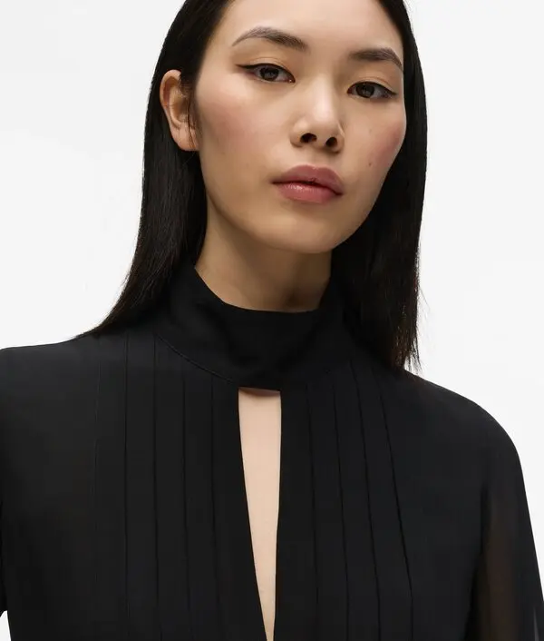 Karl Lagerfeld Pleated Polyester Jumpsuit