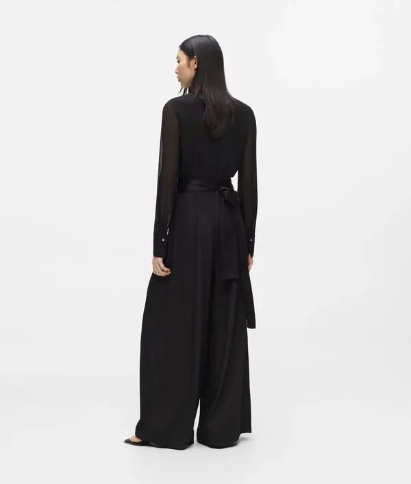 Karl Lagerfeld Pleated Polyester Jumpsuit