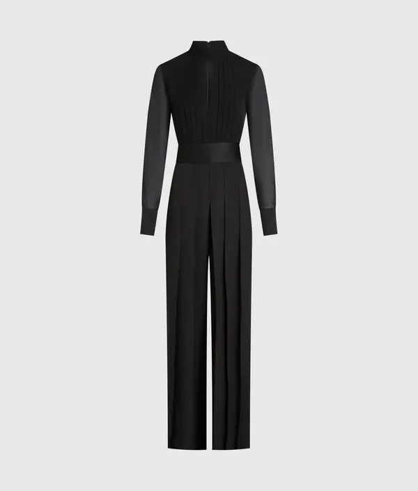 Karl Lagerfeld Pleated Polyester Jumpsuit