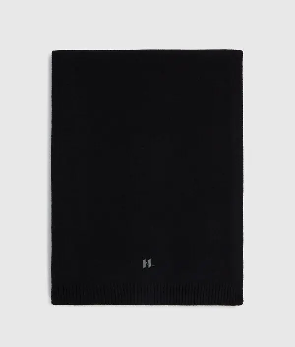 Karl Lagerfeld K/monogram Knit Scarf - Black