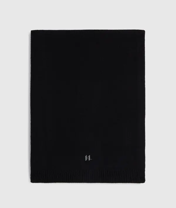 Karl Lagerfeld K/monogram Knit Scarf - Black