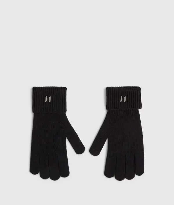 Karl Lagerfeld K/monogram Knit Gloves - Black
