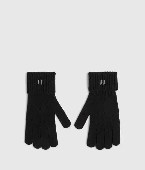 Karl Lagerfeld K/monogram Knit Gloves - Black