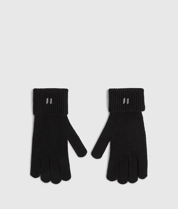 Karl Lagerfeld K/monogram Knit Gloves - Black