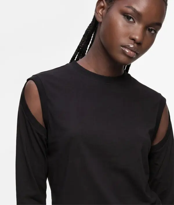 KL JEANS Cut-out Long-sleeved Top