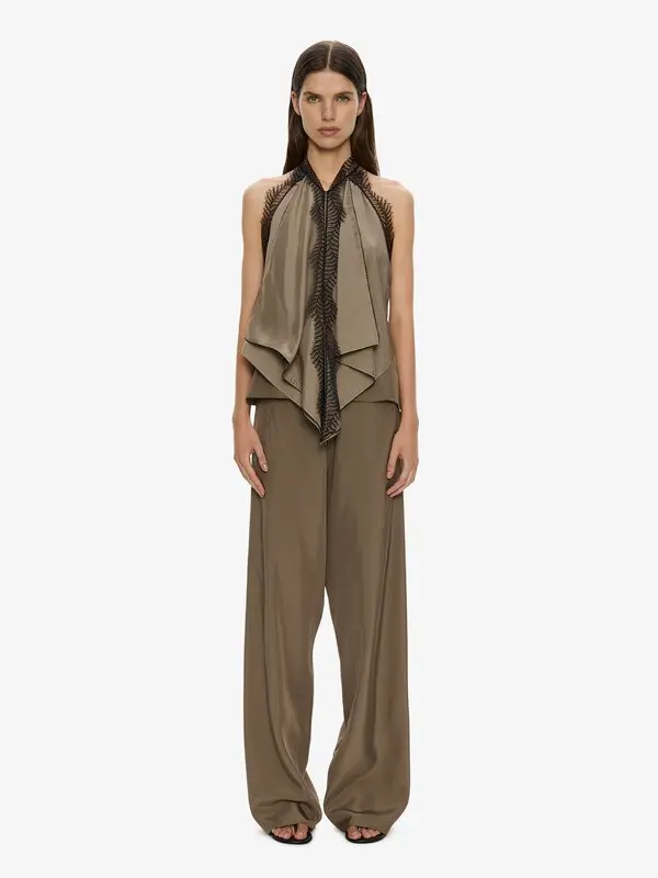 Christopher Esber Vera Split Lace Handkerchief Top