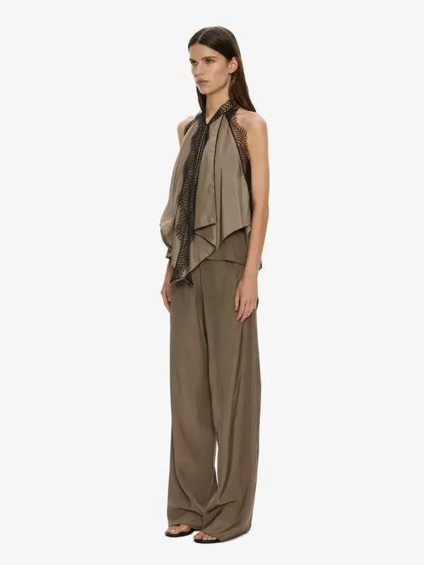 Christopher Esber Vera Split Lace Handkerchief Top