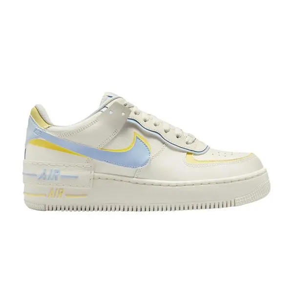 Nike Wmns Air Force 1 Shadow Blue Yellow - White