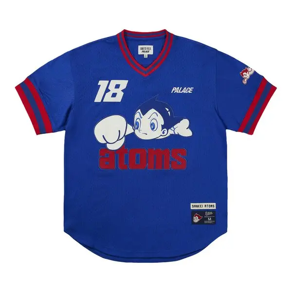 PALACE X Ebbets Field Flannels Sankei Atoms Mesh V-neck Jersey