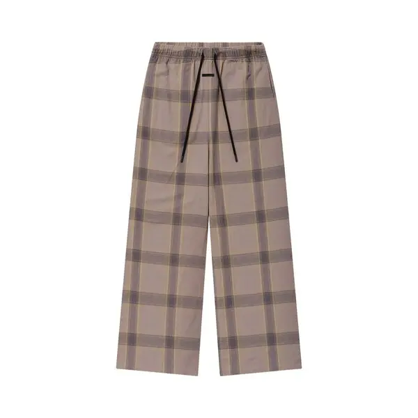 Fear Of God Flannel Lounge Pant 'seal Plaid - Brown