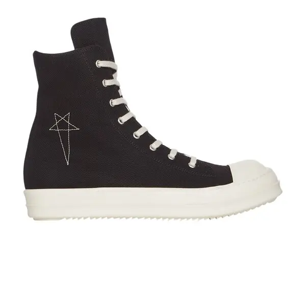 Rick Owens Pentagram High Pearl Milk - Black