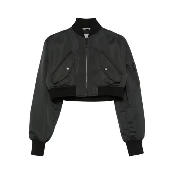 Balenciaga Cropped Bomber - Black