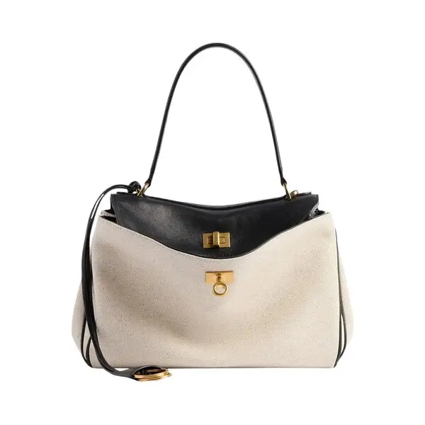 Balenciaga Rodeo Top Handle Small Bag 'natural/black - Cream