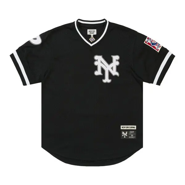 PALACE X Ebbets Field Flannels New York Cubans Mesh V-neck Jersey - Black