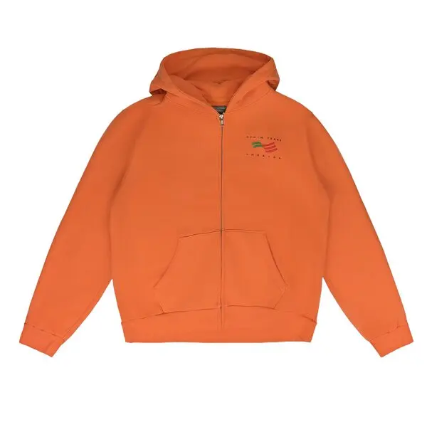DENIM TEARS Ellis Tears Zip Hoodie - Orange