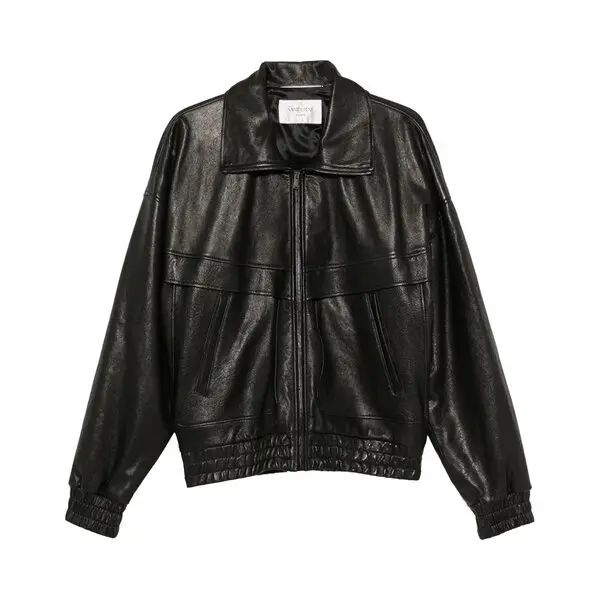 Saint Laurent Collar Blouson 'noir - Black