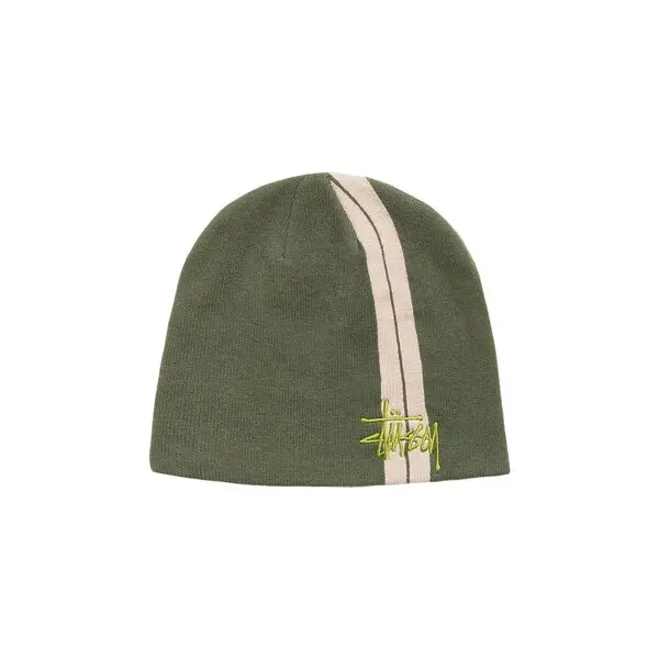 StÜssy Double Stripe Skullcap 'olive - Green
