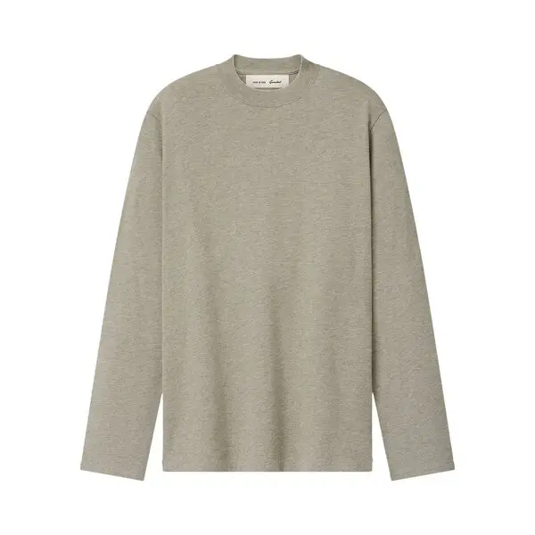 Fear Of God Tri-blend Classic Fit Long Sleeve Tee 'seal Heather