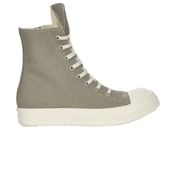 Rick Owens Scarpe Denim High 'mineral Milk - Grey