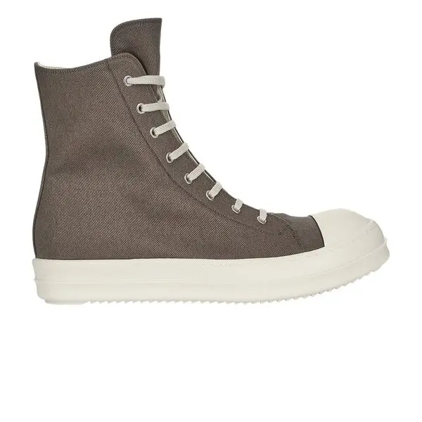 Rick Owens Scarpe Denim High 'dust Milk - Grey