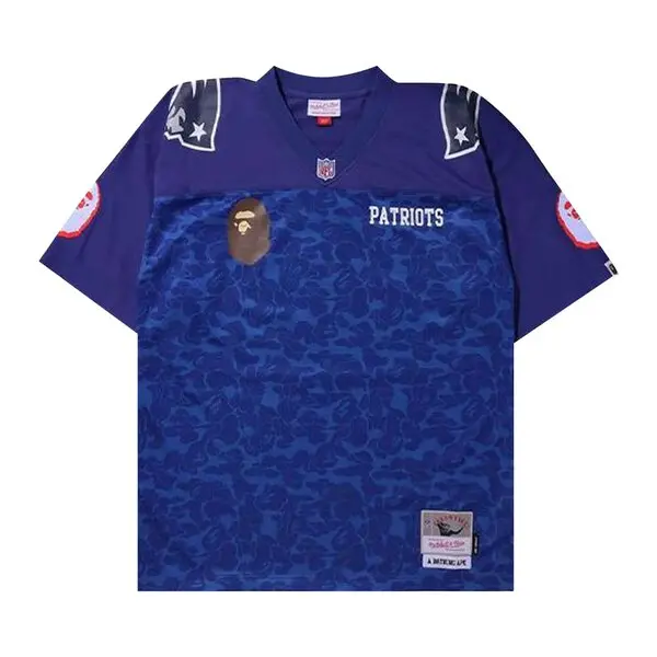 A BATHING APE X Mitchell & Ness Nfl New England Patriots Legacy Jersey - Blue