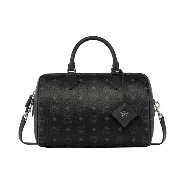 Mcm Ella Vi Medium Boston Bag - Black