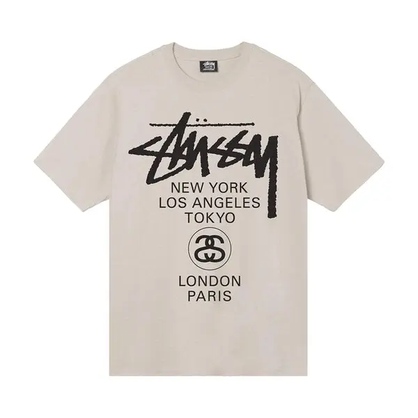 StÜssy World Tour Tee 'smoke - Grey