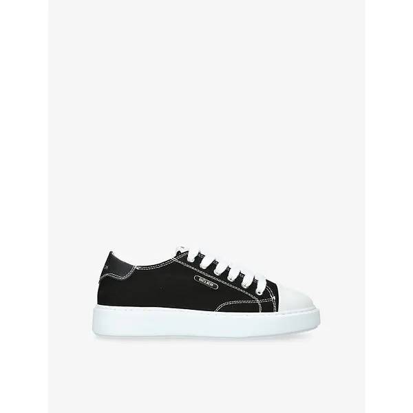 BELIER Canvas Trainers - Blk/white