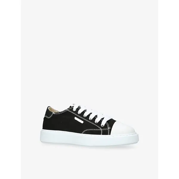 BELIER Canvas Trainers - Blk/white