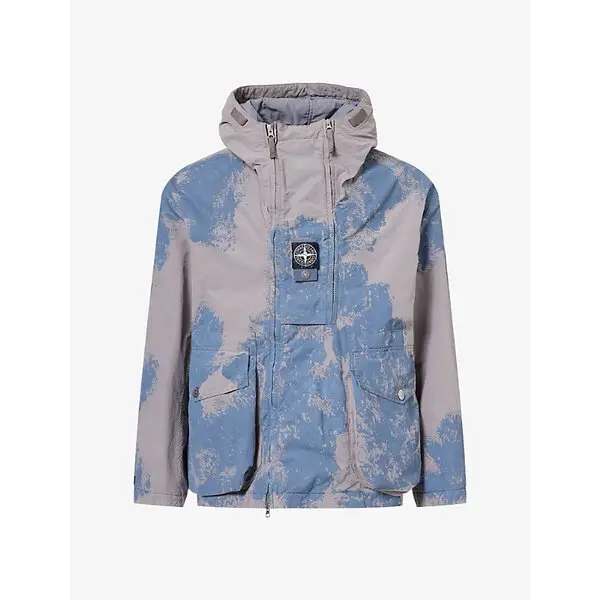 Stone Island Hand Painted Light Nylon Jacket - Grey