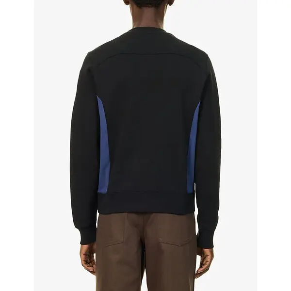 Moncler Contrast Crewneck Cotton-jersey Jumper