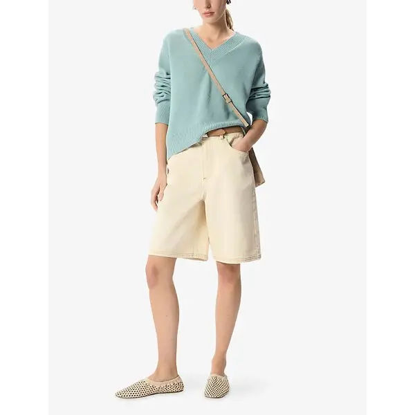 Whistles V-neck Relaxed-fit Cotton Jumper