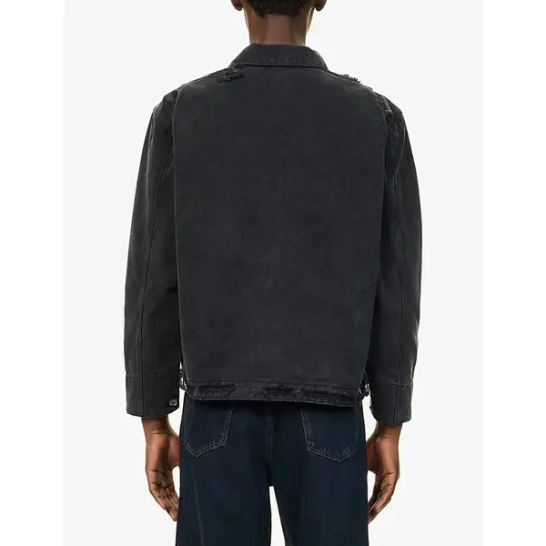 BASKETCASE Distressed Cotton Denim Jacket