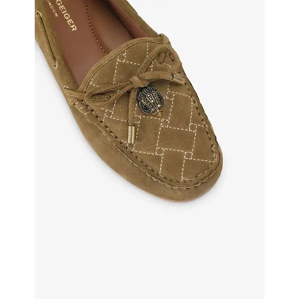 Kurt Geiger Eagle Suede Moccasin Loafers