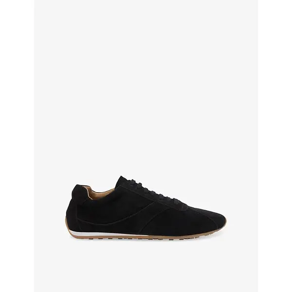 Whistles Panelled Suede Trainers - Black