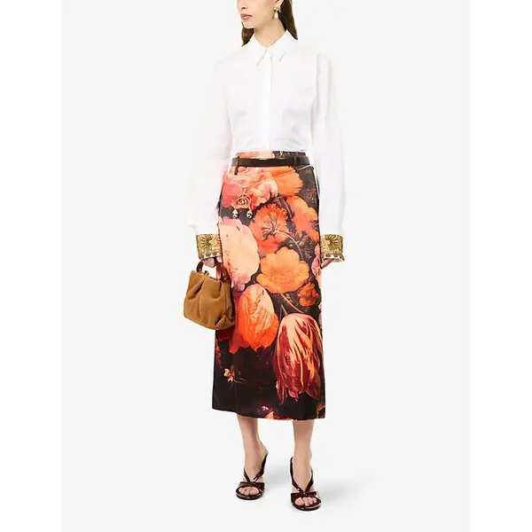 Dries Van Noten Bead-embellished Embroidered Cotton Shirt