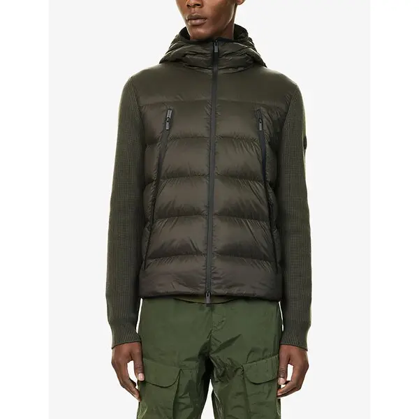 Moncler Padded Bodice Hooded Jacket
