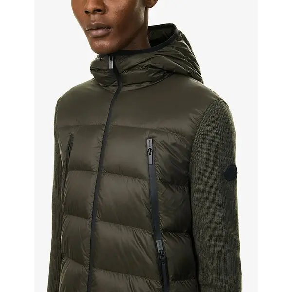 Moncler Padded Bodice Hooded Jacket