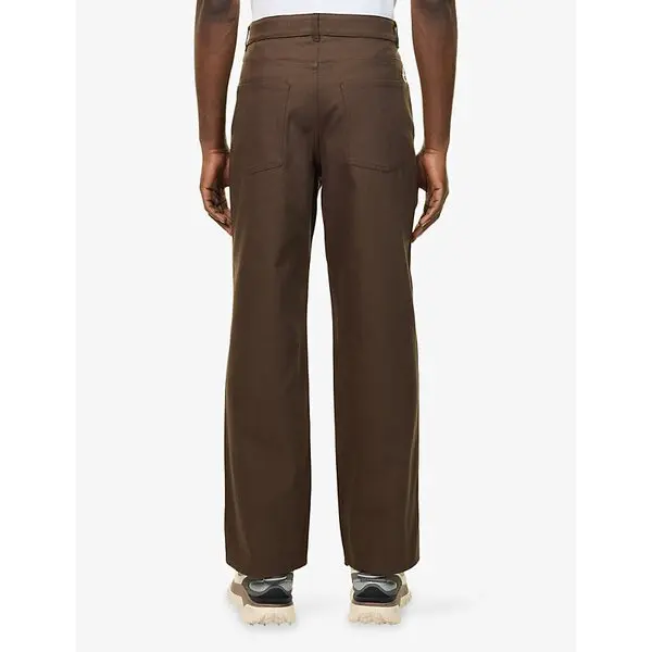 Moncler Gabardine Straight-leg Cotton Trousers