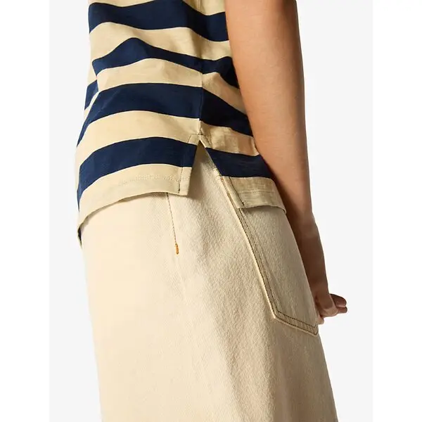 Whistles Wide Stripe-print Cotton T-shirt