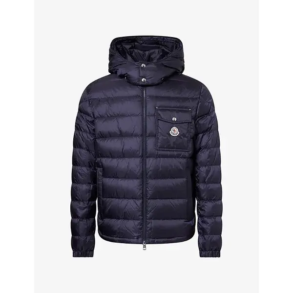 Moncler Verith Logo-badge Detachable Hooded Padded Jacket - Navy