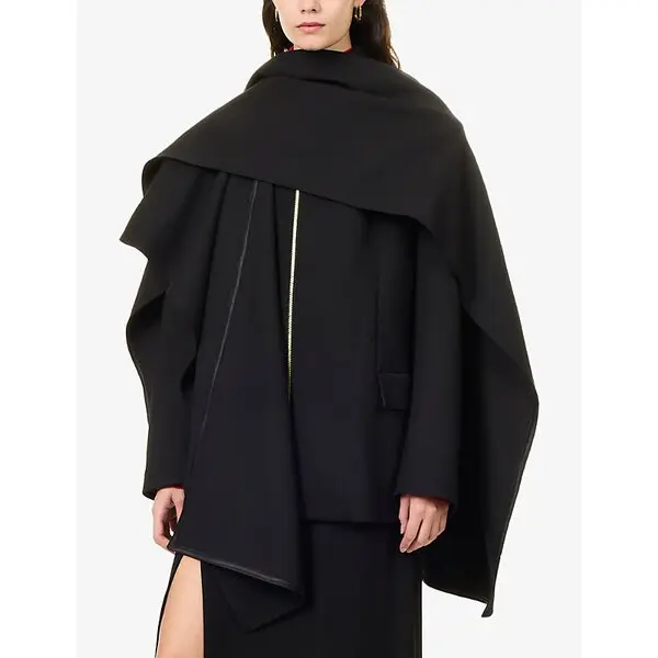 DARKPARK Robin Detachable Cape Wool Blazer Jacket
