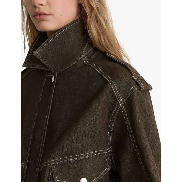 REISS Blair Relaxed-fit Stretch-denim Jacket