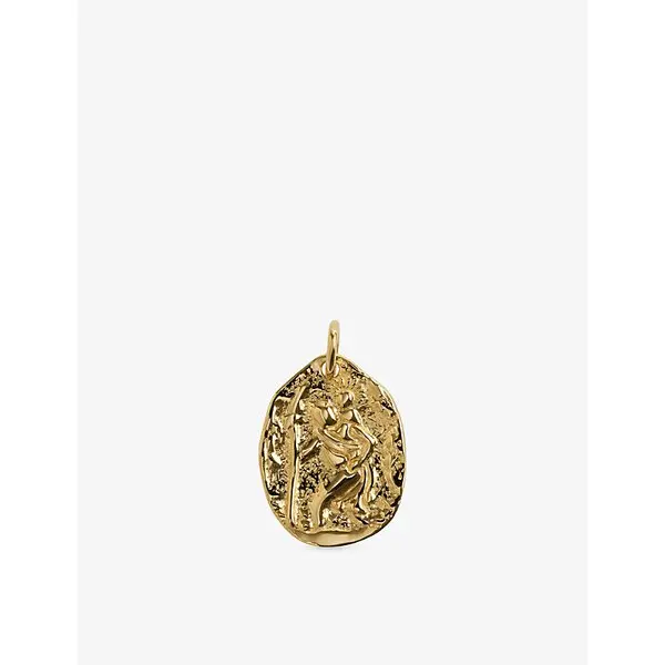 Monica Vinader St Christopher 18ct Yellow- Vermeil Pendant - Gold