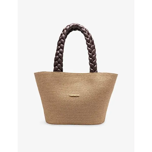 Havaianas Boho Branded Straw Beach Bag - Sand Grey